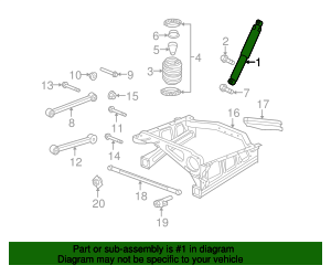 2006-2010 Jeep Commander Shock Absorber 52090247AJ | TascaParts.com