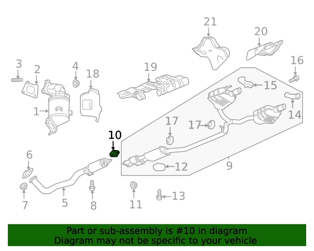 2017-2024 GM Exhaust System Intermediate Gasket 23161602 GM ...