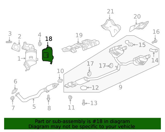 Passenger Side Catalytic Converter Heat Shield 87860987 | GM Parts Center