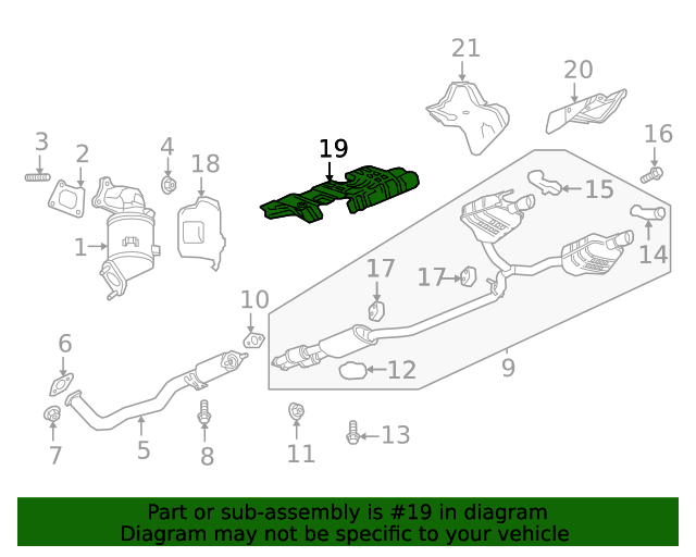 2019-2022 GM Exhaust Front Underbody Heat Shield 84266513 ...