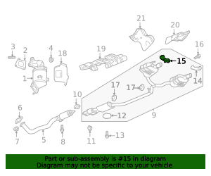 (Replaces 84697277) Muffler & Pipe Hanger 85154360 GM | GMPartsDirect.com