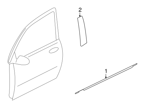 Exterior Trim - Front Door for 2010 Mitsubishi Outlander ...