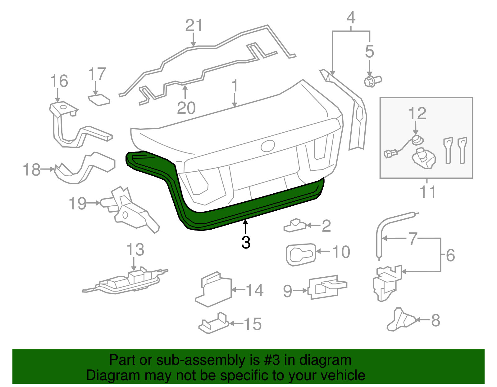 2007-2017 Lexus Weatherstrip 64461-50040 | OEM Parts Online
