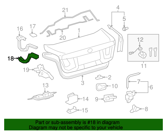 2010-2017 Lexus Hinge Cover 64572-50040 | OEM Parts Online
