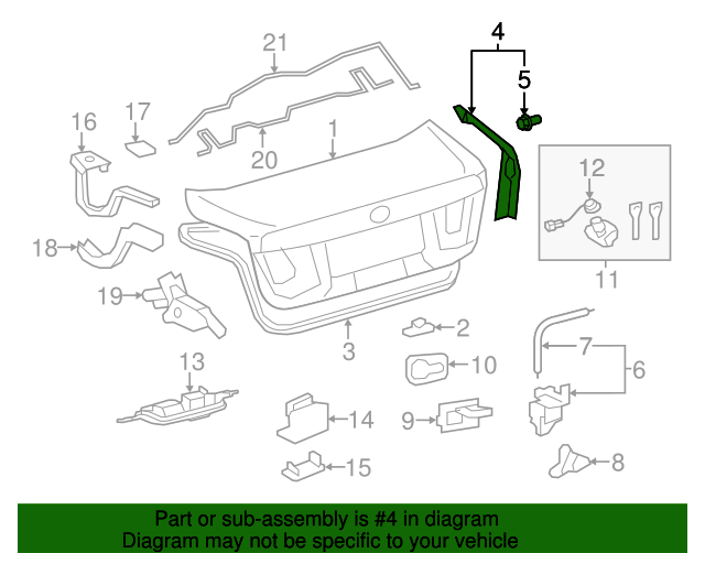 2013-2017 Lexus Side Cover 64572-50060 | OEM Parts Online
