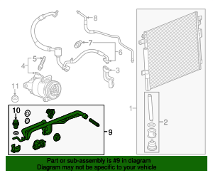 2017-2022 GM Air Conditioning Evaporator Hose 84586761 GM ...