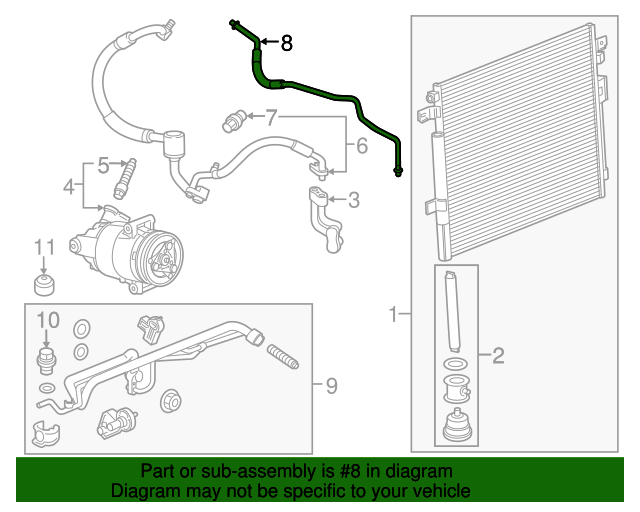 2017-2022 GM F (S)Tube (Replaced Part Number 84046040) 84586759 GM ...