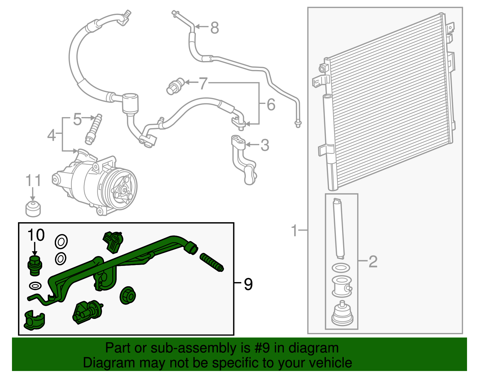 2017-2022 GM Air Conditioning Evaporator Hose 84586761 GM ...