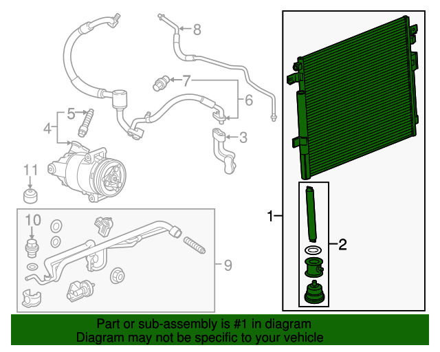 2015-2016 GM Air Conditioning Condenser 84808701 GM | GMPartsDirect.com
