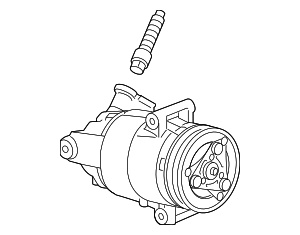 2015-2016 GM Air Conditioning Compressor Kit with Stud, Valve, Plug ...