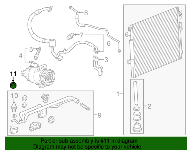 2011-2021 GM Air Conditioning Service Valve Fitting Cap 25872391 ...