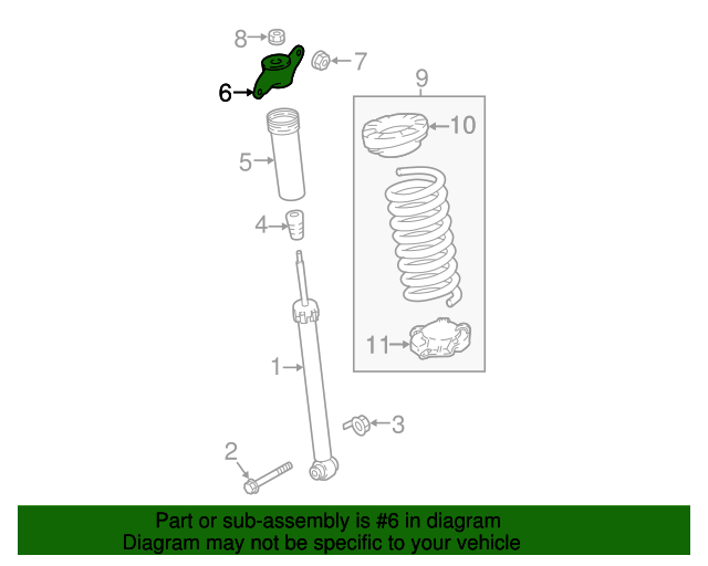 Genuine OEM Shock Mount Part# LR090666 Fits 2018-2020 Land Rover Range ...