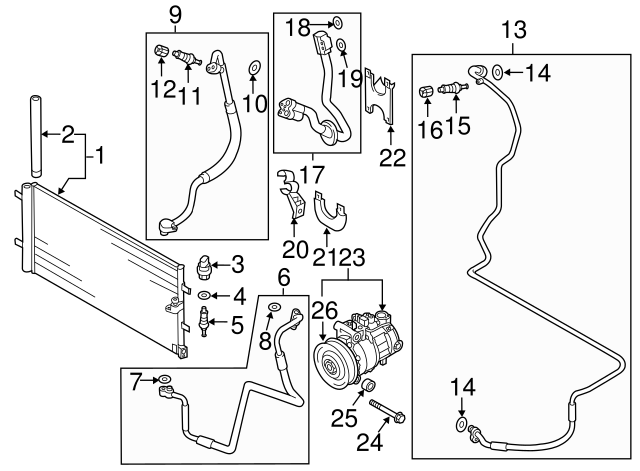 4G0-260-707-CN - Upper Hose & Tube 2016-2018 Audi | Audi OEM Parts