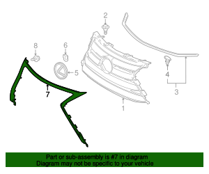 53121-78050 - Finish Molding 2015-2017 Lexus | Lexus of Stevens Creek Parts