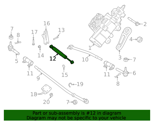 Genuine OEM Ford Part - Steering Damper 8C2Z-3E651-B | Genuine OEM Ford ...