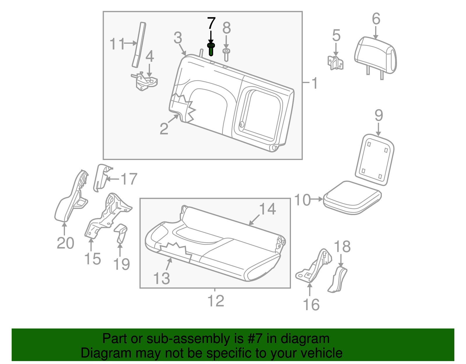 2005-2021 Nissan Headrest Guide 87603-ZZ00C | Nissan Parts Plus