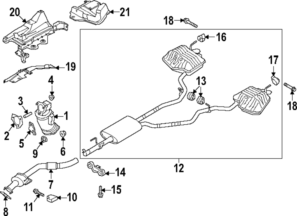 2020-2024 Ford Explorer Catalytic Converter N1MZ-5E212-A | OEM Ford ...