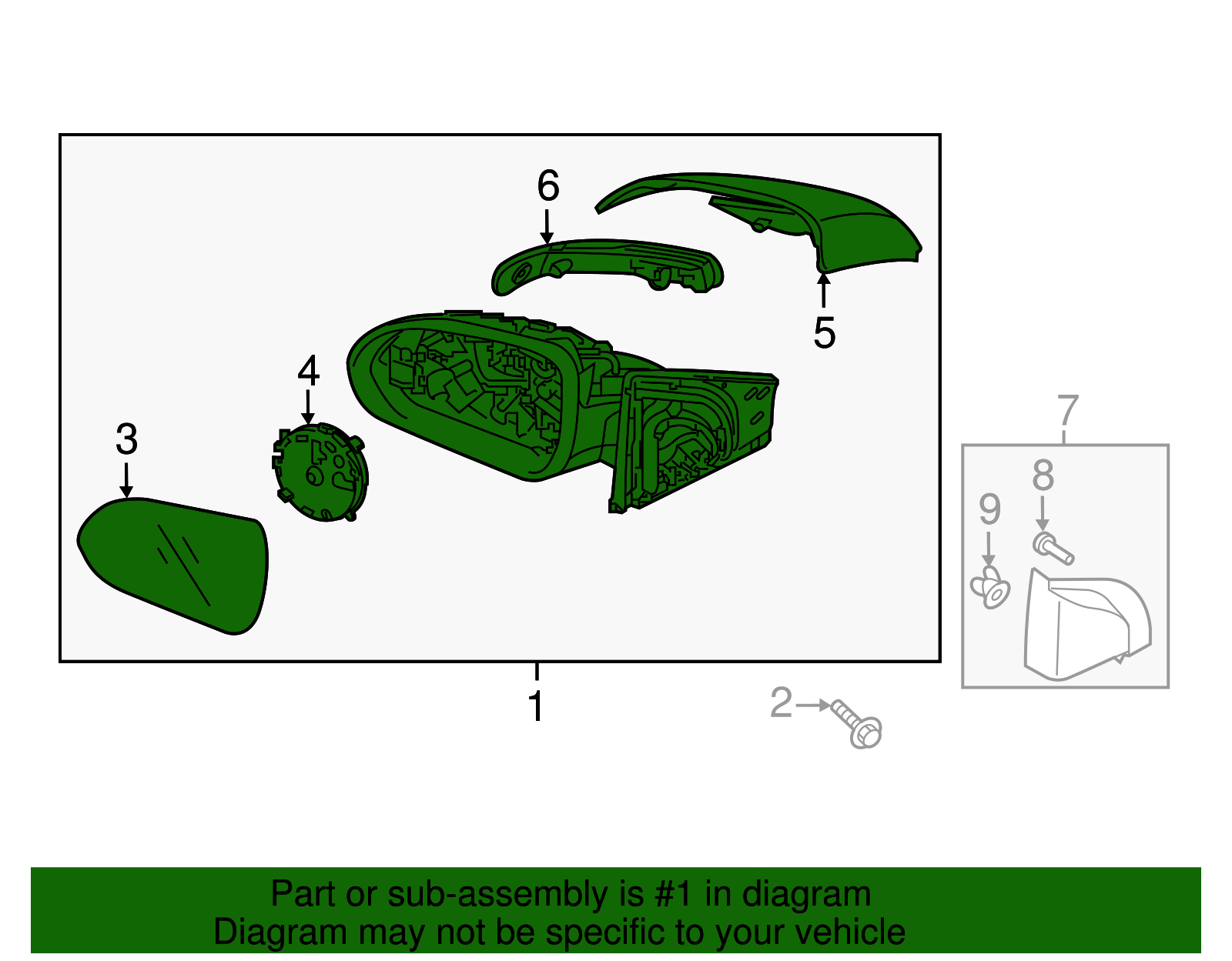 87610-H9660 - Mirror Assembly 2021-2023 Kia Rio | Kia.Parts Store