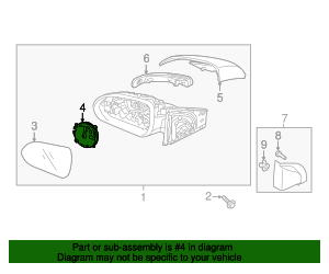 2018-2019 Kia Rio Mirror Motor - Driver's Side (LH) 87612-C7000 ...