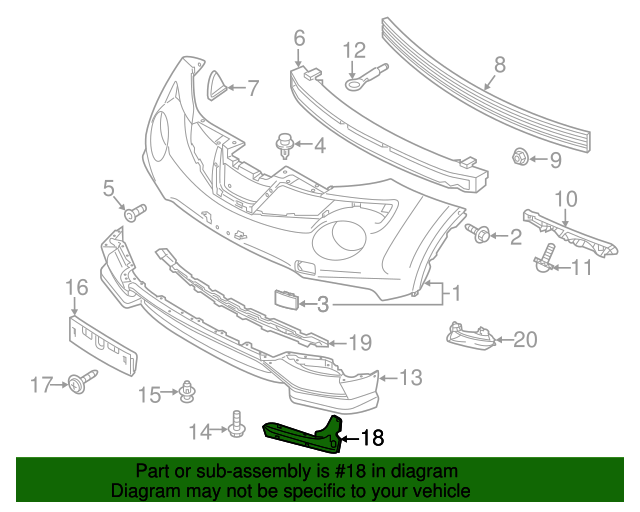 63864-3YW0A - Air Guide - 2013-2017 Nissan Juke | Nissan OEM Parts Direct