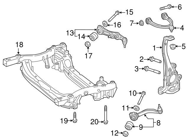 223-620-92-03 - Engine Cradle 2022-2024 Mercedes-Benz C 300 ...