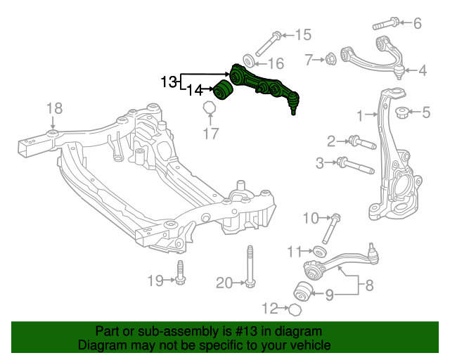 206-330-51-02 - Lower Control Arm 2022-2023 Mercedes-Benz C 300 ...