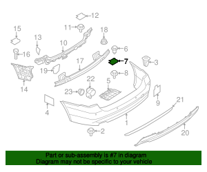 7146951655 - 2006-2023 BMW Bumper Cover Nut (07-14-6-951-655) | BMW of ...