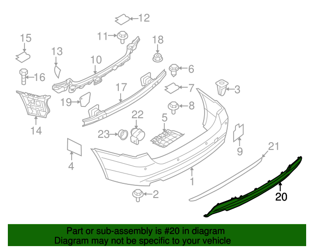 51128041191 - 2007-2013 BMW Rear Panel (51-12-8-041-191) | BMW of South ...