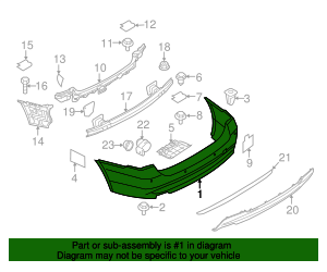 51128044934 - 2011-2013 BMW Bumper Cover (51-12-8-044-934) | BMW of ...