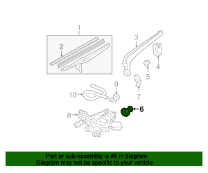 2003-2009 Toyota 4Runner Wiper Arm Grommet 85143-35070 | Toyota Parts ...