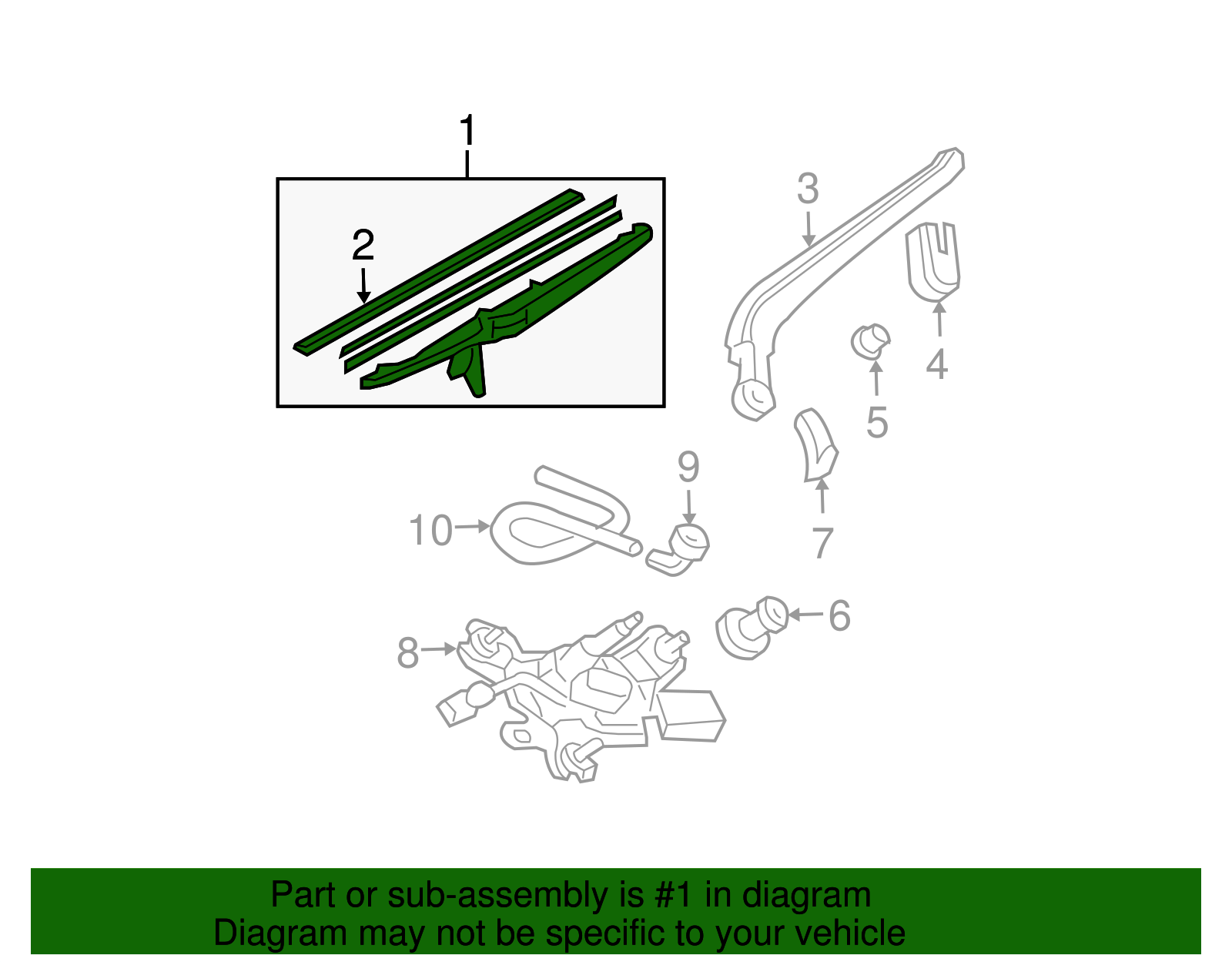 2003-2009 Toyota 4Runner Back Glass Wiper Blade (Rear) 85242-35021 ...