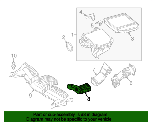 276-090-97-82 - Engine Air Intake Hose 2017-2020 Mercedes-Benz ...