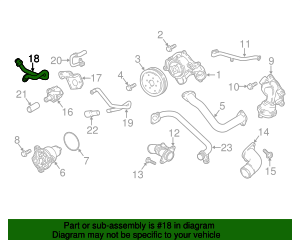 06M-121-071-J - Engine Coolant Pipe 2018-2023 Audi | Audi OEM Parts