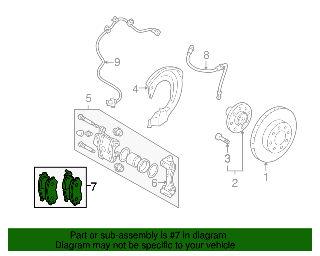 2006-2012 Mitsubishi Brake Pads Front 4605a684 | Mitsubishi Parts Warehouse