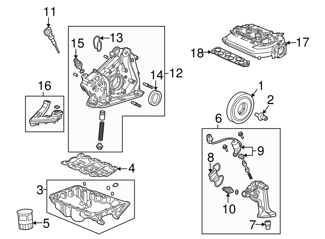 15100-R72-A02 - Oil Pump 2009-2014 Acura | AutoNation Parts