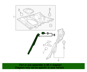 2016-2022 Lexus Upper Pad 62526-0E010-E0 | OEM Parts Online