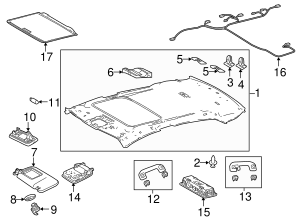2018 Toyota Camry Overhead Console 63605-33240-E0 | OEM Parts Online