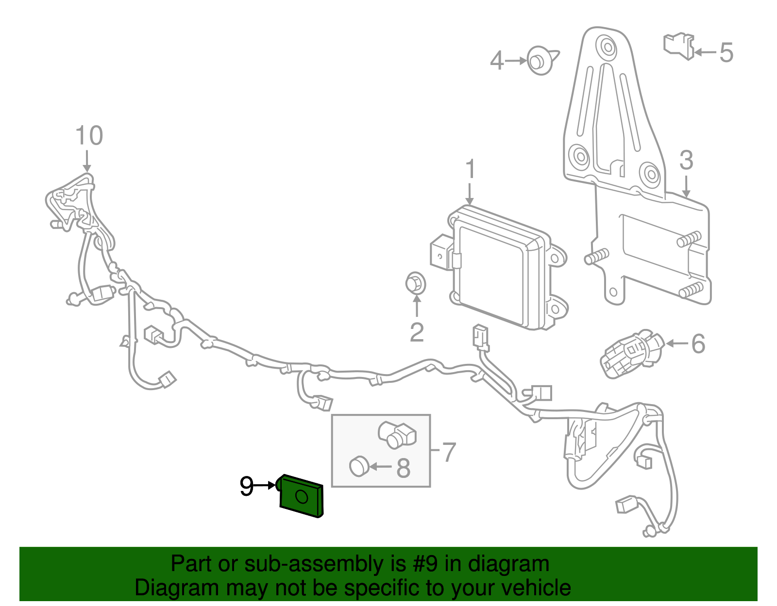 84009717 - Front Parking Assist Alarm Sensor Bracket 2018-2021 Buick ...