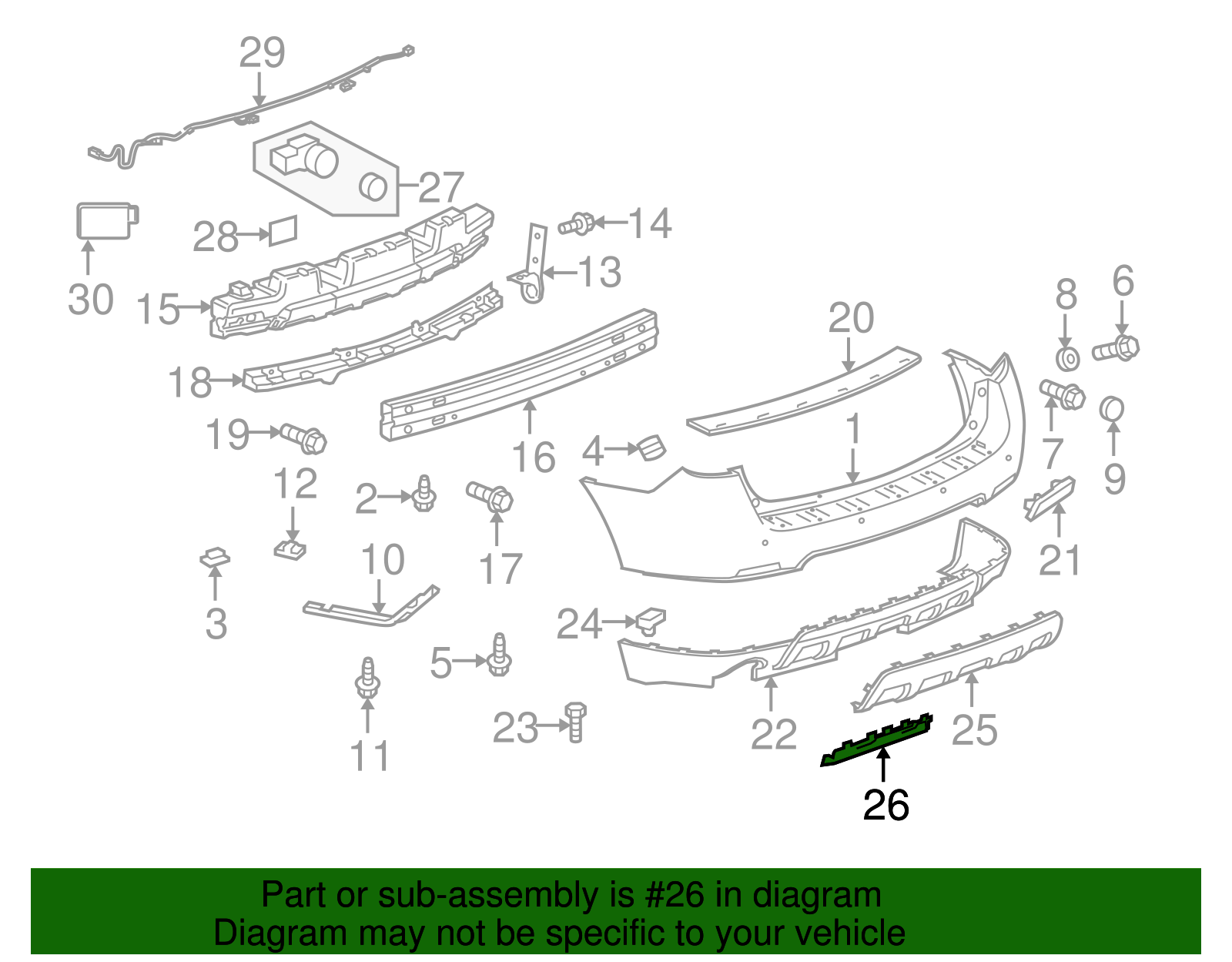 2010-2015 Chevrolet Equinox Trailer Hitch Access Cover 25939765 GM ...