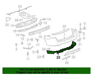 2016-2017 Chevrolet Equinox Rear Lower Bumper Cover 23477050 GM ...