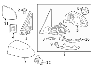 2020-2021 BMW X3 Mirror Assembly 51-16-8-491-658 | BMWPartsDirect.com