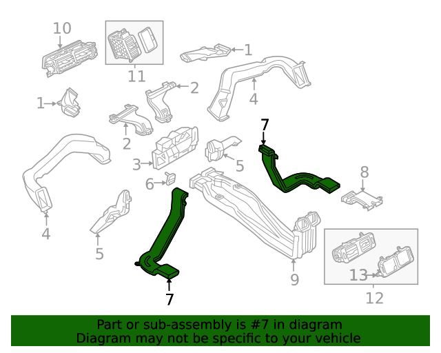 2022-2023 Land Rover Floor Duct LR153784 | OEM Euro Parts
