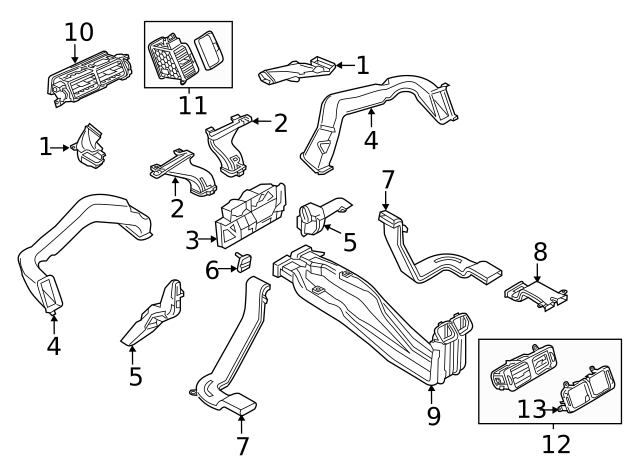 2022-2023 Land Rover Floor Duct LR153784 | OEM Euro Parts