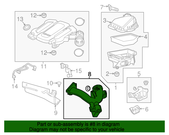 2018-2020 Buick Regal Sportback Intake Air Duct 84204393 ...