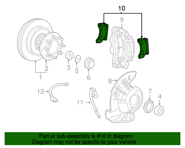 Genuine OEM Ford Part - Brake Pads Front AU2Z-2V001-D | Genuine OEM ...