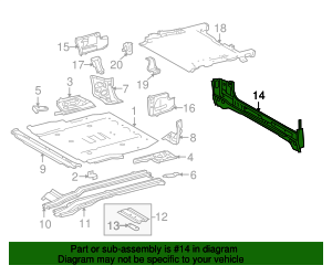 2010-2024 Toyota 4Runner Panel Below Gate 58307-35042 | Toyota Parts Center