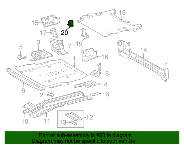 2010-2024 Toyota 4Runner Slide Assembly Support Bracket 58249-60020 ...