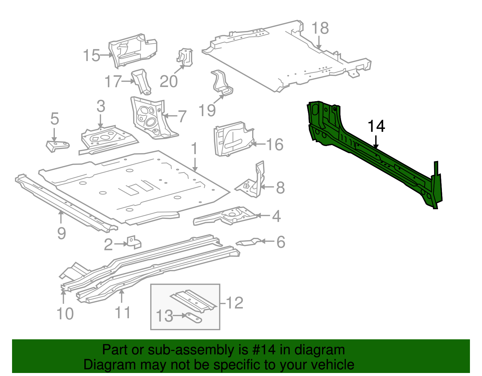 58307-35042 - 2010-2024 Toyota 4Runner - Panel Below Gate | Nucar ...