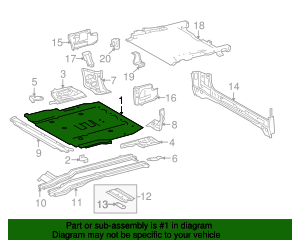 2010-2023 Toyota 4Runner Rear Floor Pan 58311-60B20 | Toyota Parts Center
