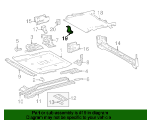 Genuine Toyota Slide Assembly Mount Bracket part# 58457-35010 for 2010 ...